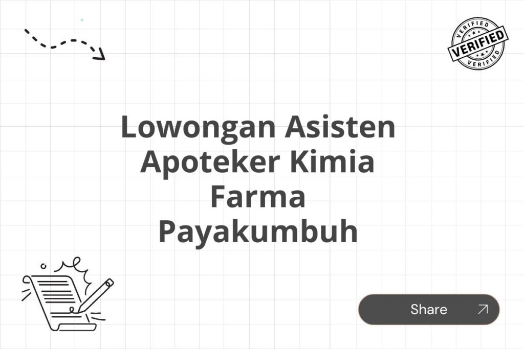 Lowongan Asisten Apoteker Kimia Farma Payakumbuh Tahun 2025
