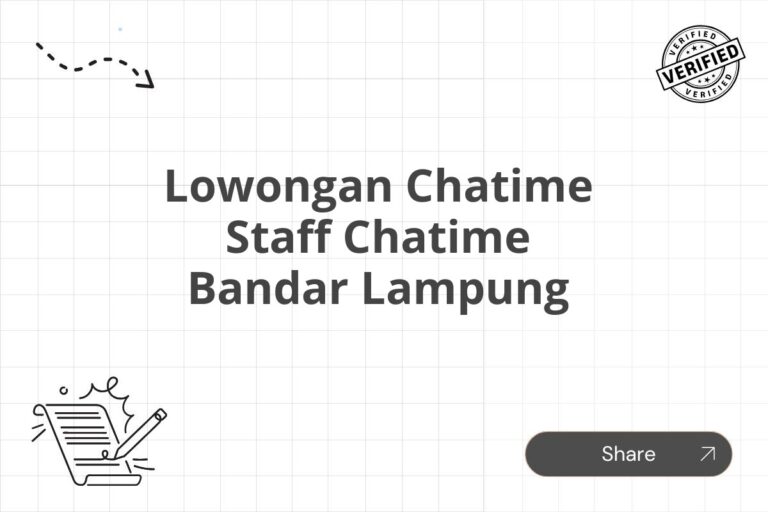 Lowongan Chatime Staff Chatime Bandar Lampung Tahun 2025 (Lamar Sekarang)