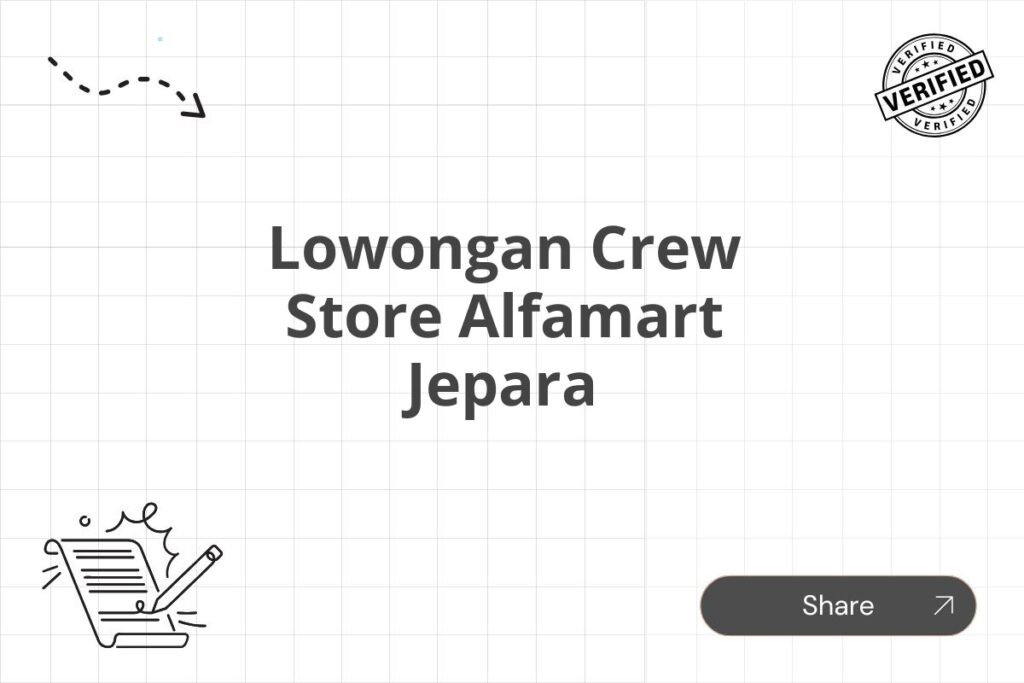 Lowongan Crew Store Alfamart Jepara Tahun 2025 (Apply Now)