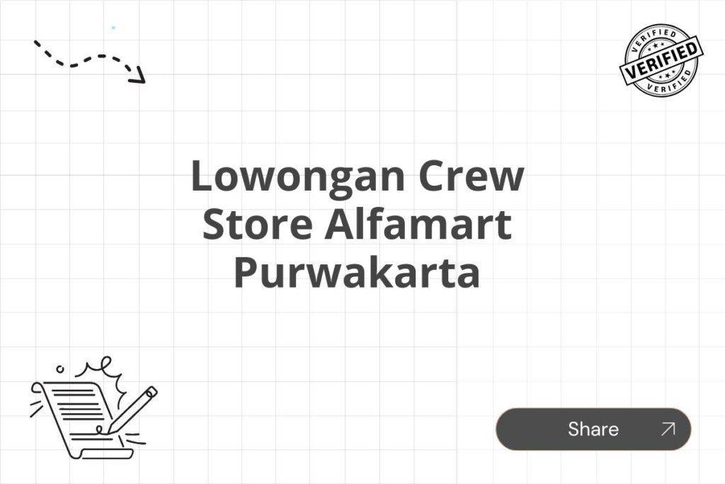Lowongan Crew Store Alfamart Purwakarta Tahun 2025 (Resmi)
