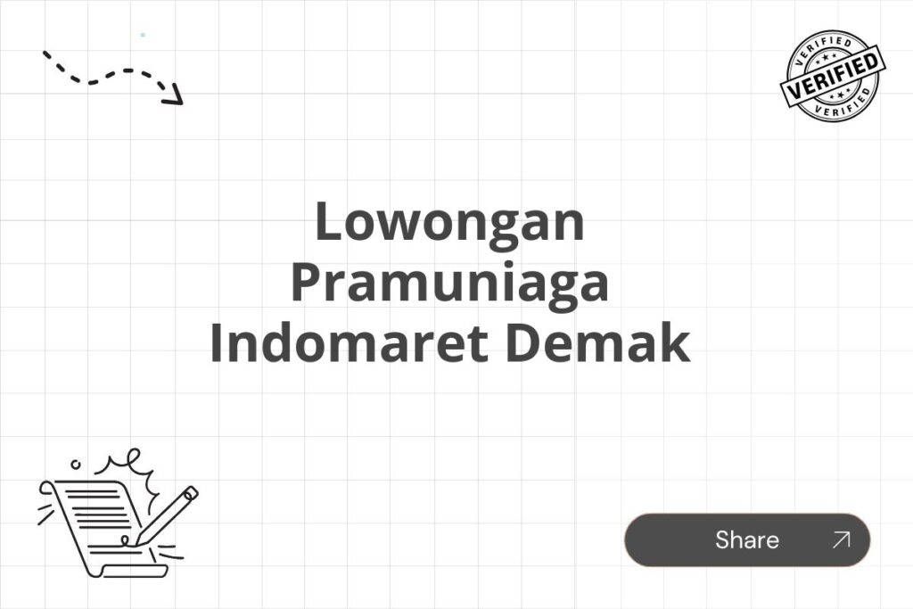 Lowongan Pramuniaga Indomaret Demak Tahun 2025 (Resmi)