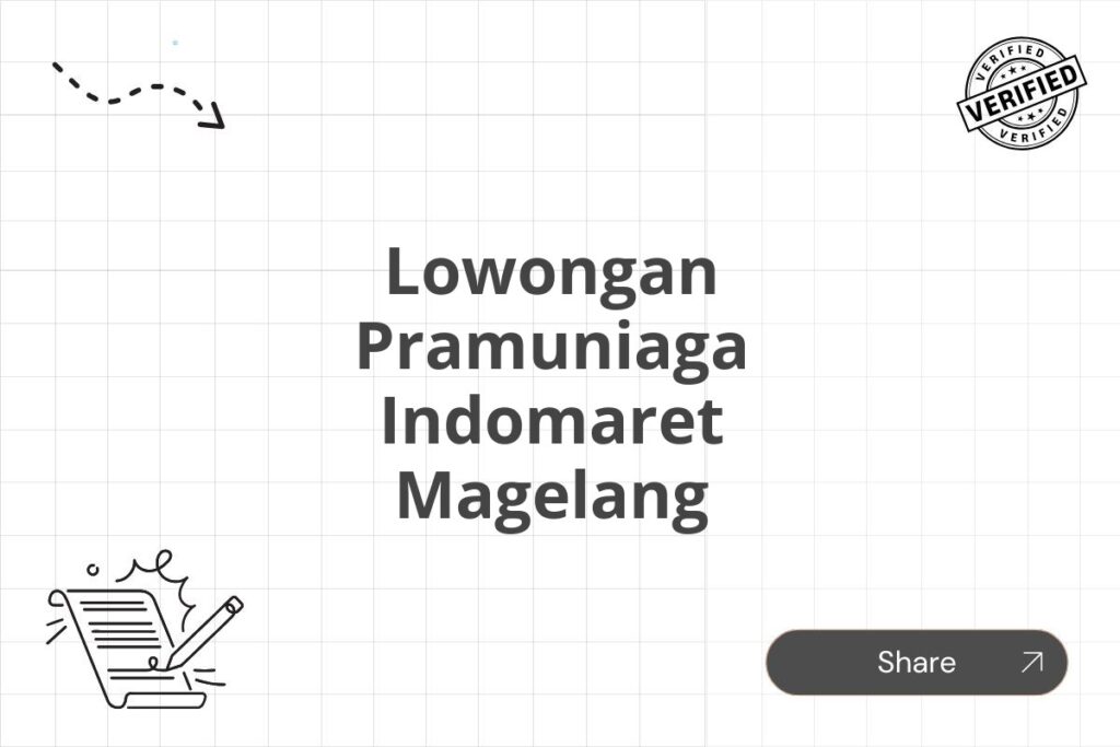 Lowongan Pramuniaga Indomaret Magelang Tahun 2025