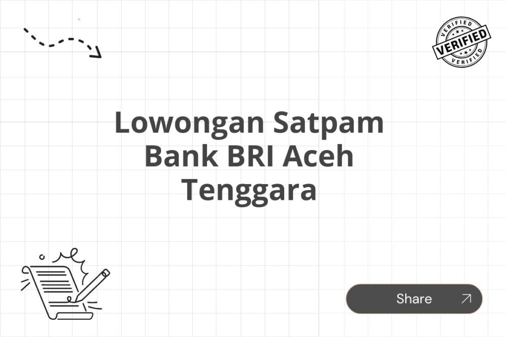 Lowongan Satpam Bank BRI Aceh Tahun 2025 (Resmi)