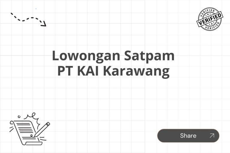 Lowongan Satpam PT KAI Karawang Tahun 2025