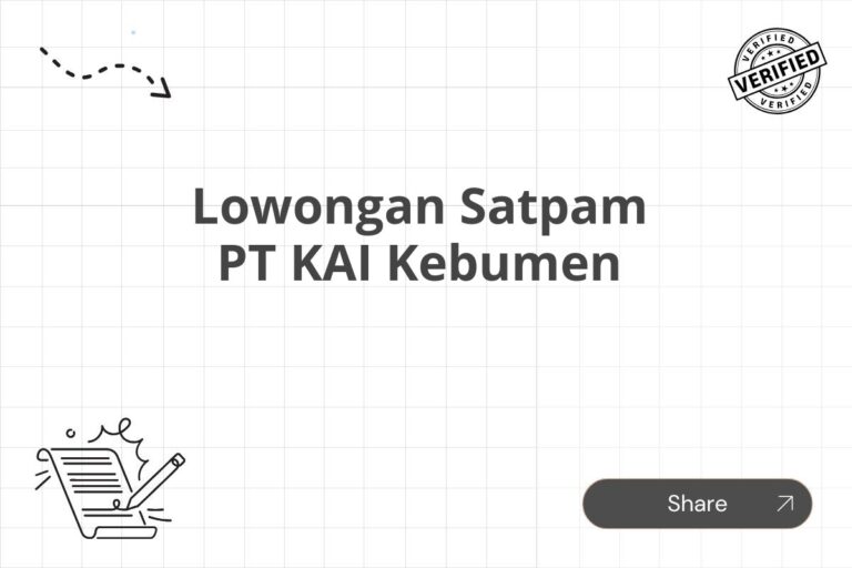 Lowongan Satpam PT KAI Kebumen Tahun 2025