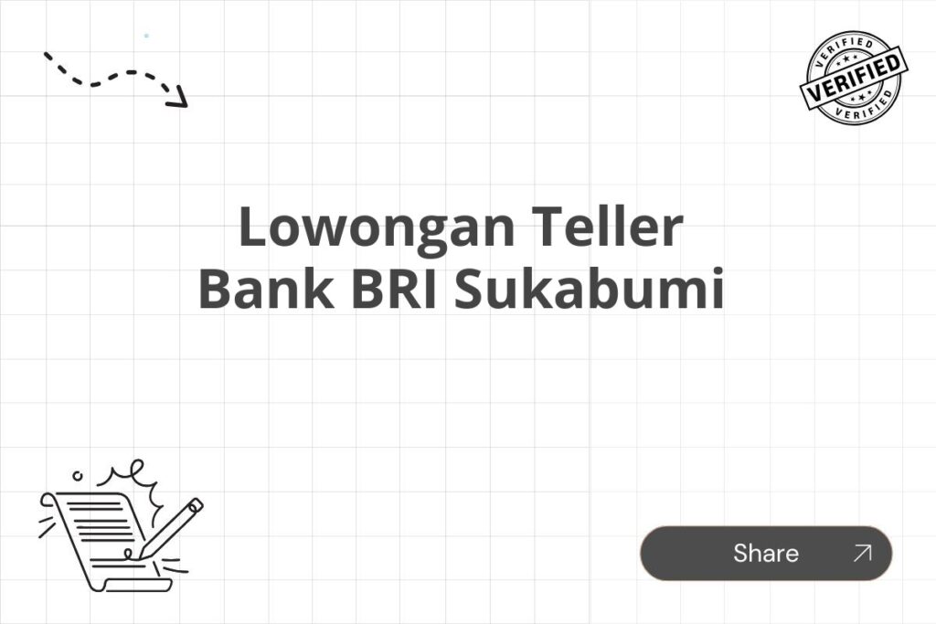 Lowongan Teller Bank BRI Sukabumi Tahun 2025 (Resmi)